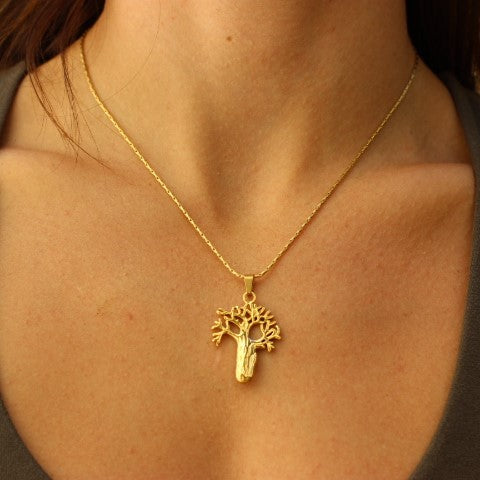 Boab Necklace Gold – MiKi Jewellery