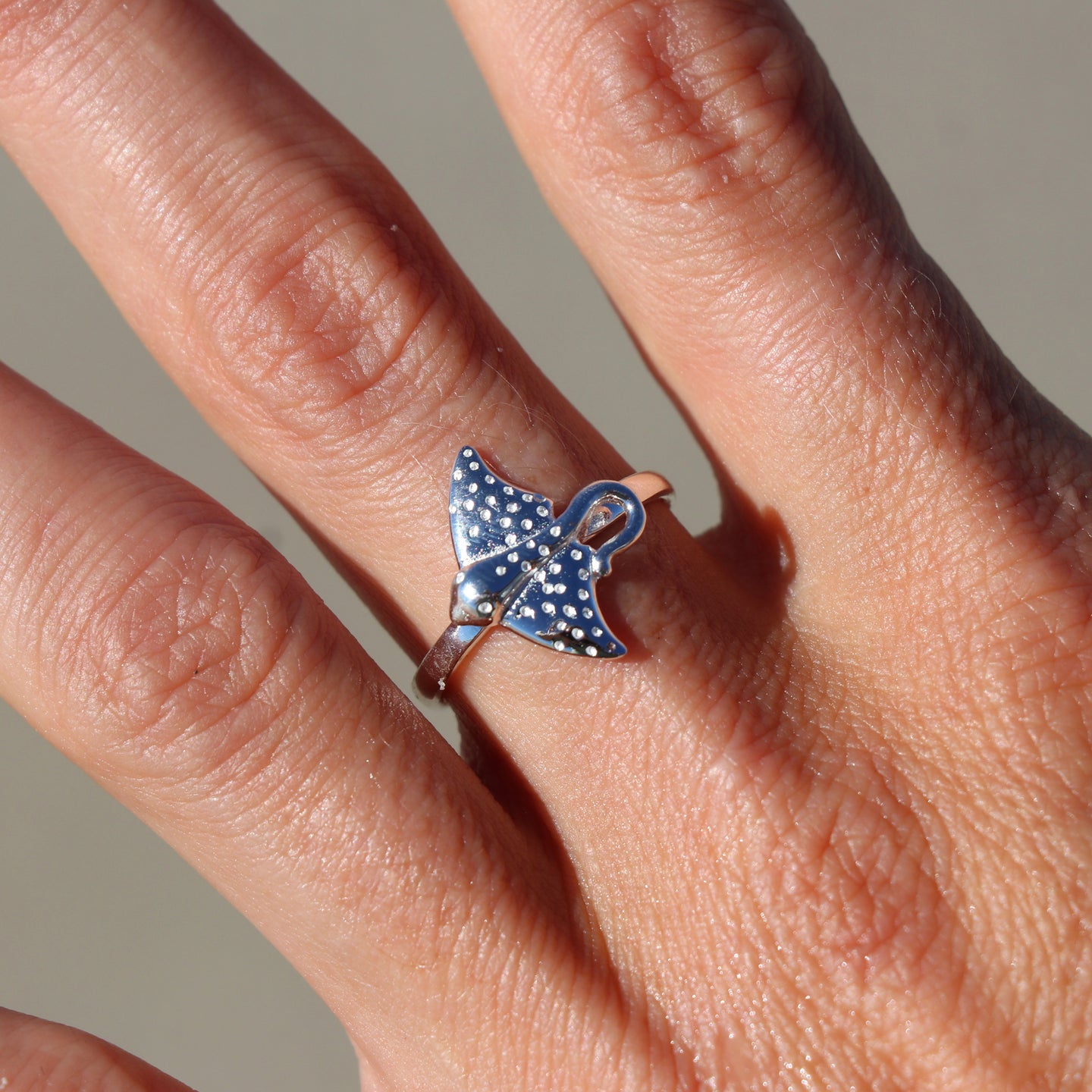 Stingray Ring Silver – MiKi Jewellery