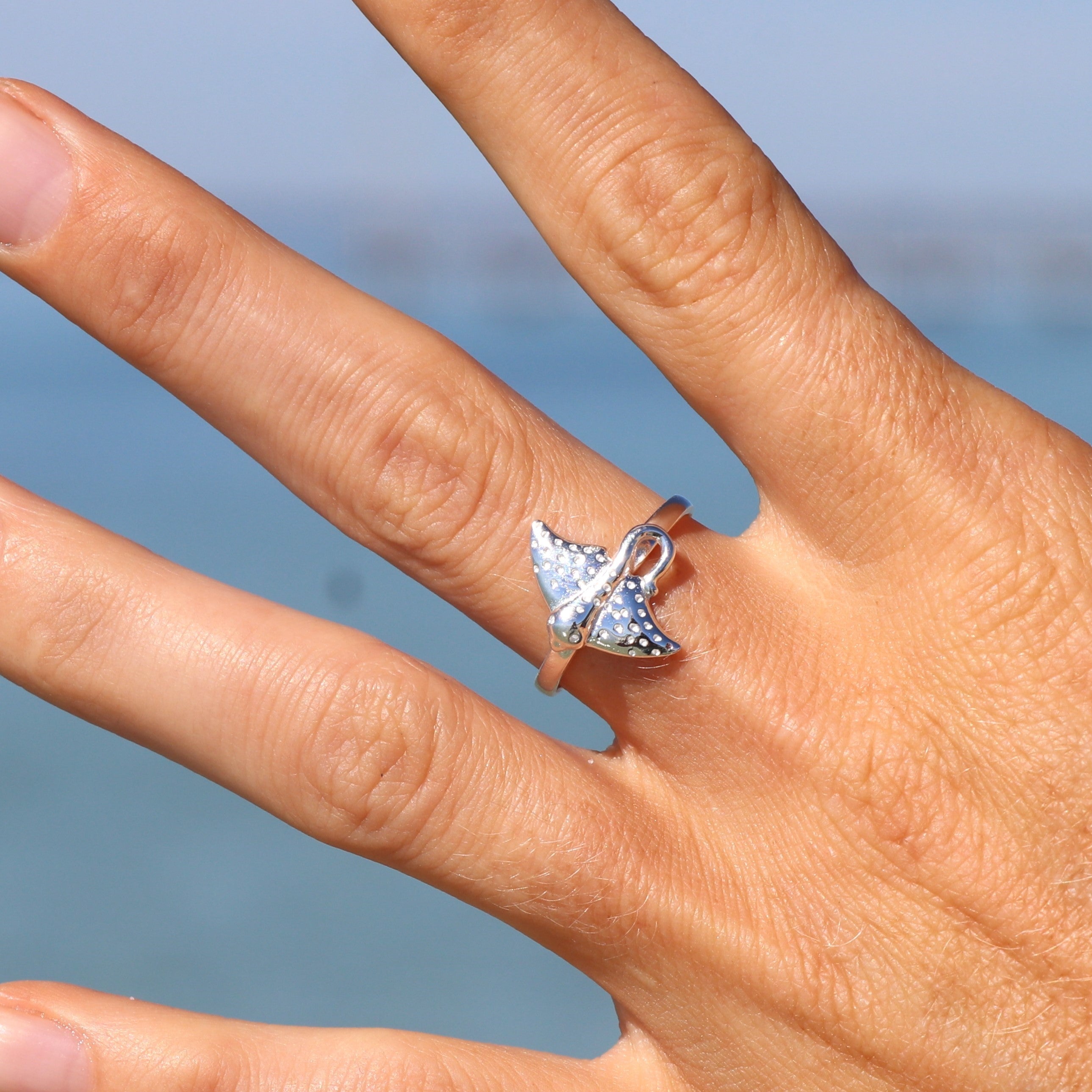 Stingray Ring Silver – MiKi Jewellery