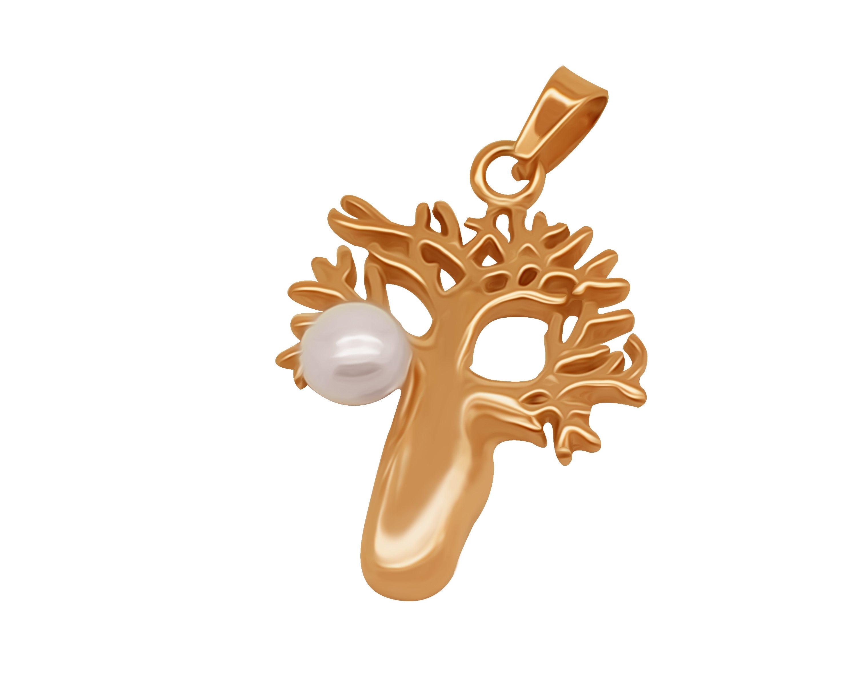 Boab Pendant with Pearl - Rose Gold – MiKi Jewellery